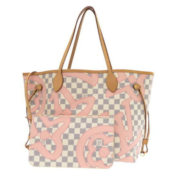 Louis Vuitton | Bags | Louis Vuitton Azur White Neverfull Mm Summer ...